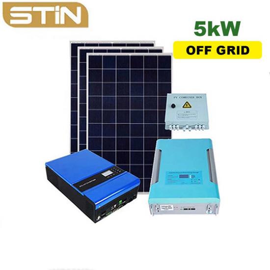 Complete Set All In One Off Grid 5kw Solar Panel System Photovoltaic ...